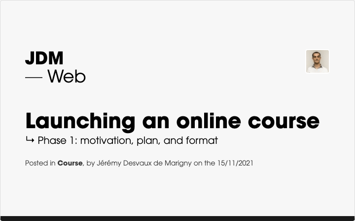 Launching an online course | jdmweb